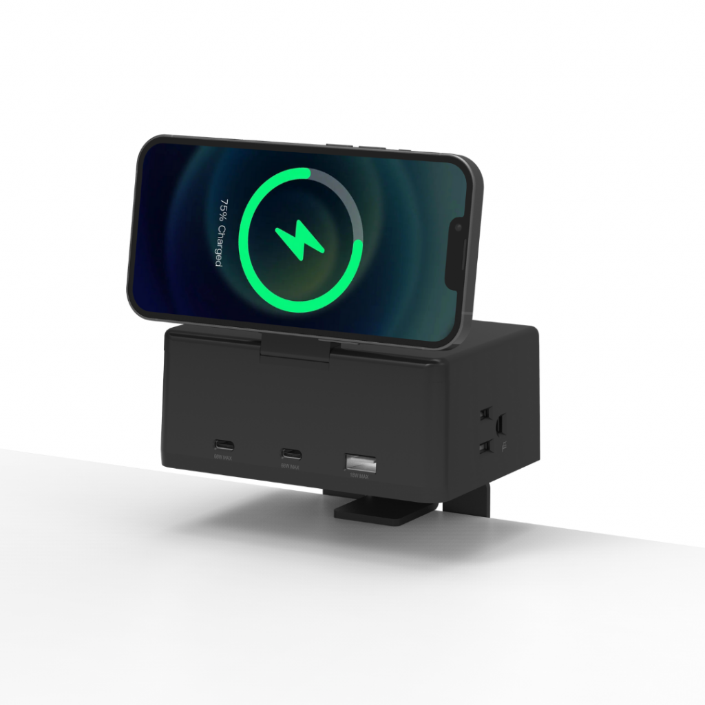 Maggie X Clamp-On Power Dock | 66W USB-C and Qi2 Charging